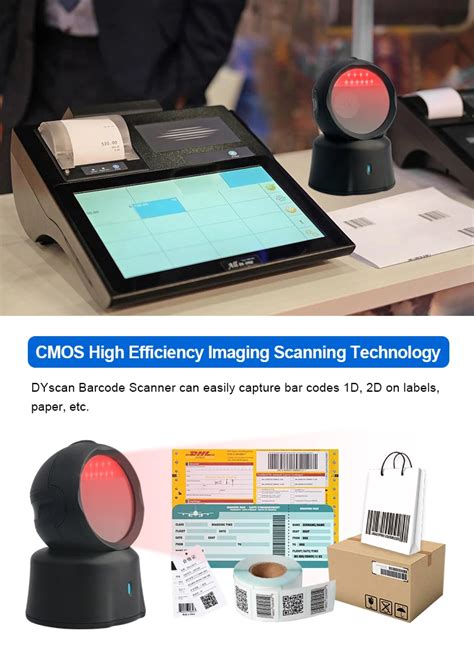 D D Qr Code Datamatrix Pdf Big Window Usb Desktop Barcode Scanner For Cashier Bookshop