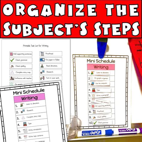 Mini Schedule Editable Autism Daily Visual Schedules And Checklists