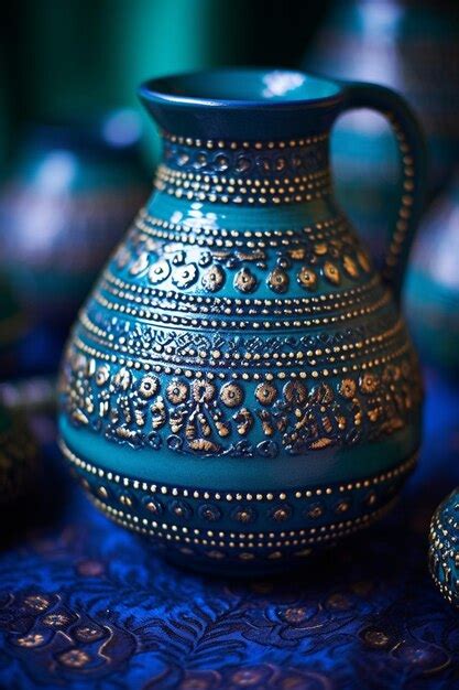 Premium Photo A Closeup Of An Ornate Pakistani Pottery Piece