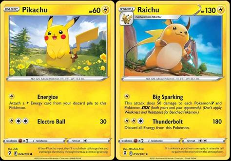 Raichu Evolution Card