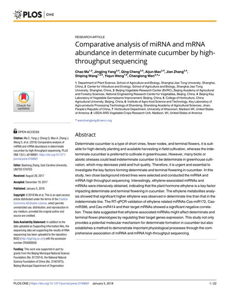 Pdf Comparative Analysis Of Mirna And Mrna Abundance In Determinate