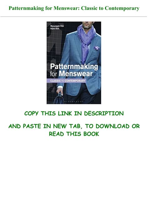e book f r e e patternmaking for menswear classic to contemporary for