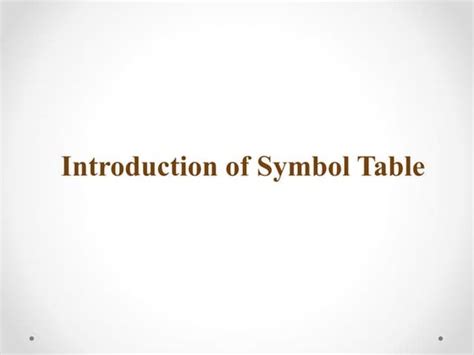 Symbol Table Management Compiler Designpptx