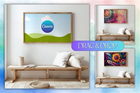 Drag Drop Frame Template Canva Mockup Graphic By LostDeLucky Creative Fabrica