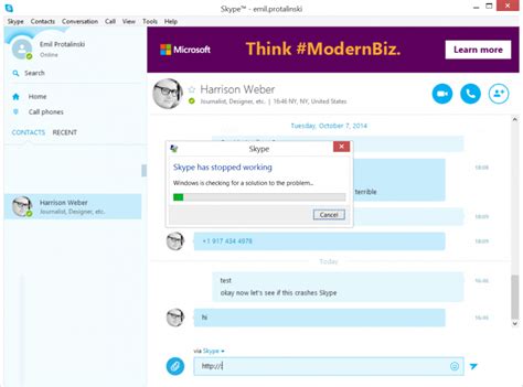 This Simple Message Sends Skype Into An Endless Crash Loop Update Out