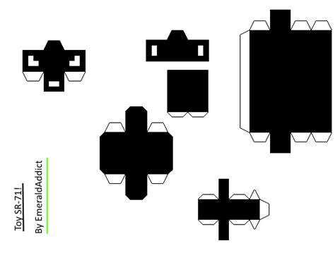 Toy Sr 71 Pixel Papercraft