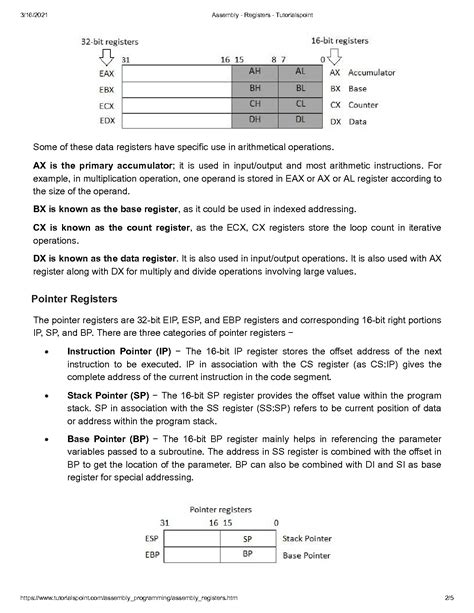 Solution Assembly Registers Tutorialspoint Studypool