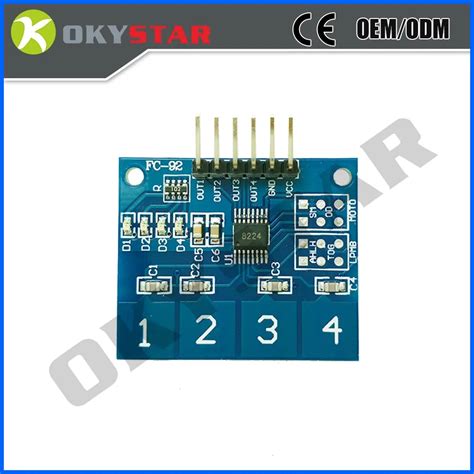 Ttp224 4 Channel Digital Touch Sensor Module Capacitive Button Switch Module Buy Touch Module