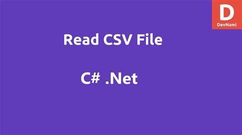 C Read CSV File YouTube