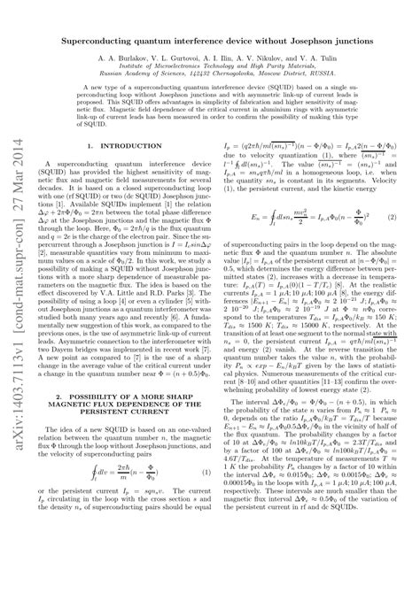 Pdf Superconducting Quantum Interference Device Without Josephson Junctions