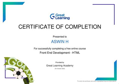Aswin H On Linkedin Frontenddevelopment Html Greatlearning Codingjourney