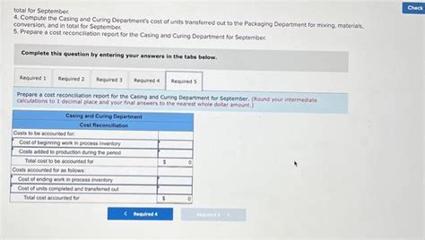 Solved September 2 Compute The Casing And Curing