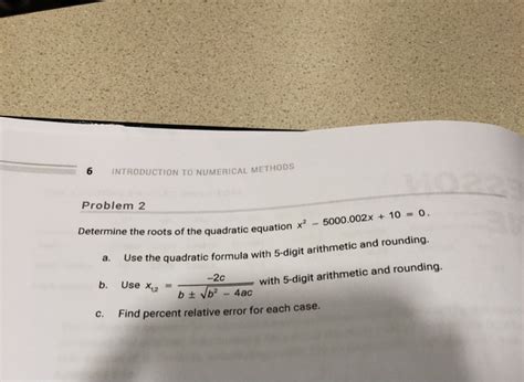 Solved 6 Introduction To Numerical Methods Problem 2 5