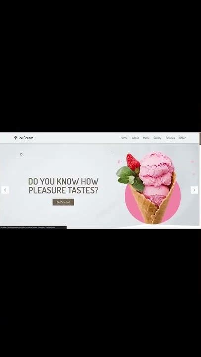 Responsive Ice Cream Website Design Using Html Css Javascript