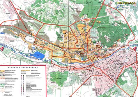 Карта Пятигорска на русском языке — Туристер.Ру