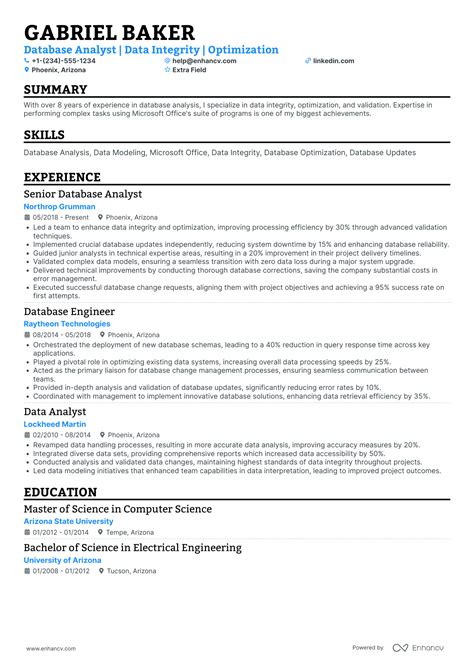 8 Database Analyst Resume Examples And Guide For 2025