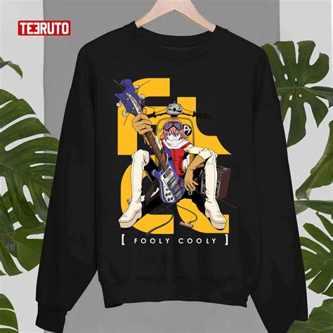 Fooly Haruko And The Guitar Flcl Fooly Cooly Unisex T Shirt Teeruto