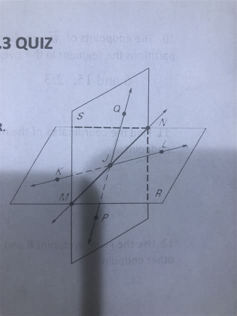 Solved What Is Another Name For Plane R Name The Intersection Of