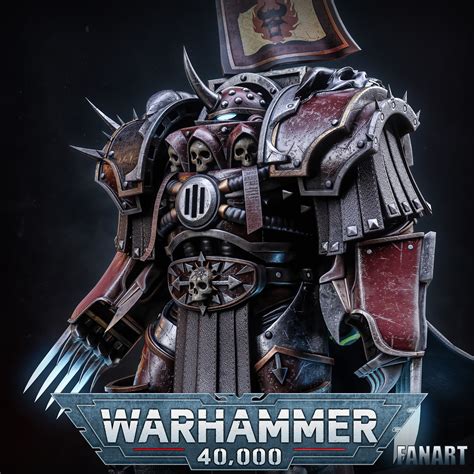 Artstation Space Marine Terminator Word Bearers 40k Fanart