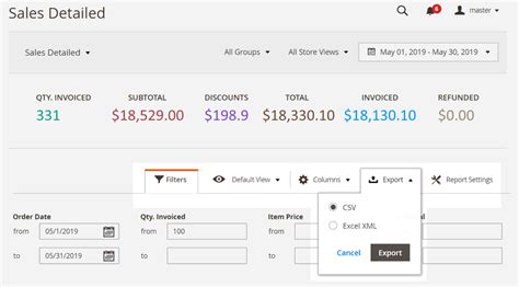 magento 2 advanced reports extension sales report in magento 2