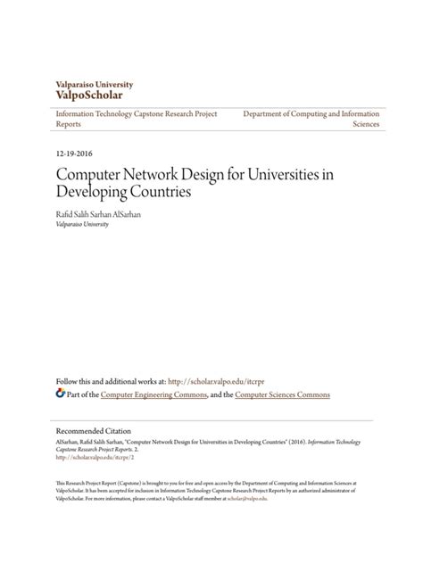 computer network design for universities in developing countries pdf