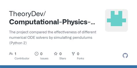 Github Theorydevcomputational Physics Single And Double Pendulums The Project Compared The