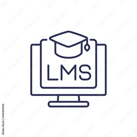 Lms Learning Management System Line Icon Stock Vector Adobe Stock