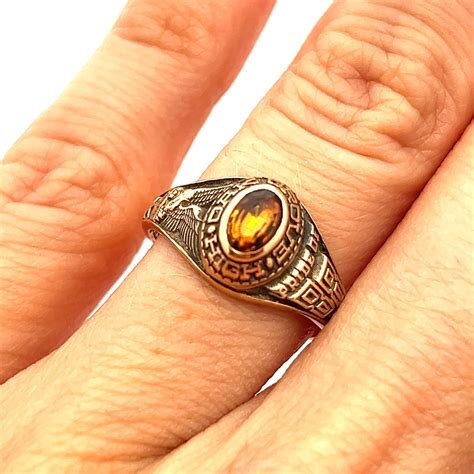 Size 6 14 Womens Vintage 1988 Class Ring 14k Gold Estate Ring