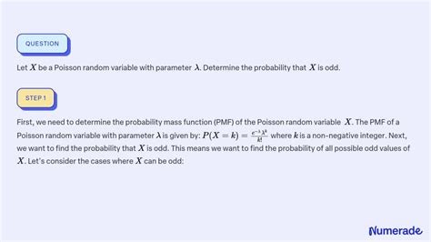 solved let x be a poisson random variable with parameter λ determine