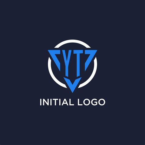Yt Monogram Logo With Triangle Shape And Circle Design Elements