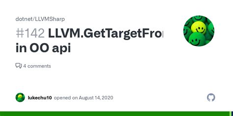 llvm gettargetfromtriple in oo api · issue 142 · dotnet llvmsharp · github