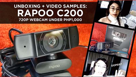 Webcam Below Php 1000 Rapoo C200 720p Webcam With Built In Microphone Manila Millennial
