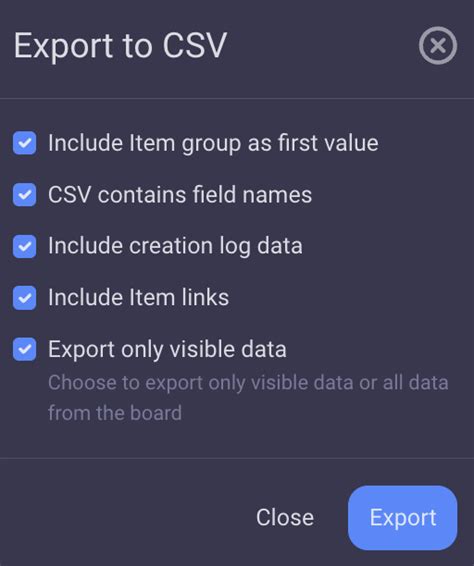 Export Board To Csv Plaky Help
