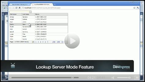 ASP NET Grid Lookup Data Bind To Large Data Sources