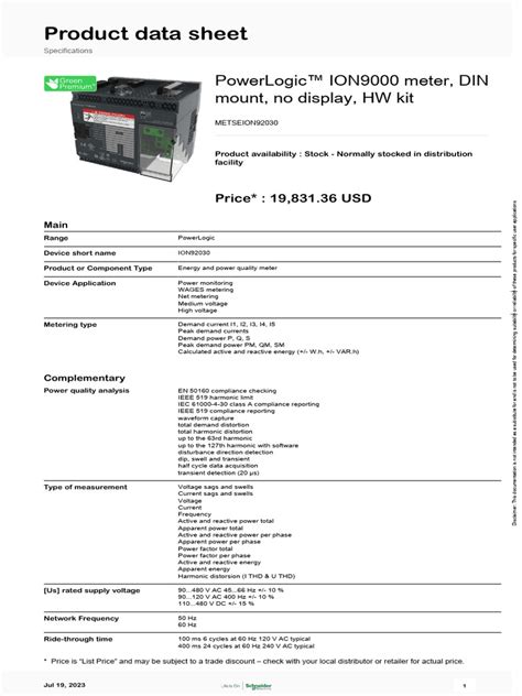 Powerlogic Ion9000 Series Metseion92030 Download Free Pdf