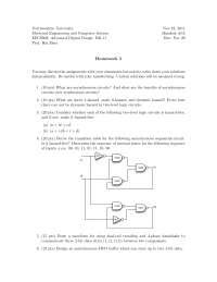 Asynchronous Circuits Advanced Digital Design Homework Docsity