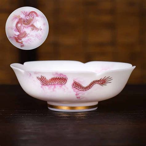 Dragon Phoenix Cup Porcelain Pinched Gold Silk Master Cup Flower Cup