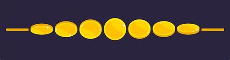 Premium Vector | Gold coin animation for game and apps. vector golden coins in different shapes ...
