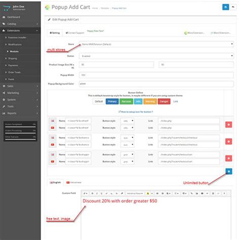Popup Add Cart For Opencart