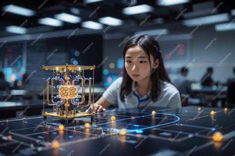 Premium Ai Image Quantum Computing Education Navigating The World Of Qubits In Futuristic
