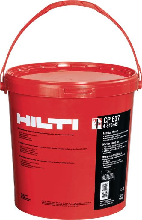 Cp 637 Firestop Mortar Firestop Coating Systems And Mortars Hilti Usa