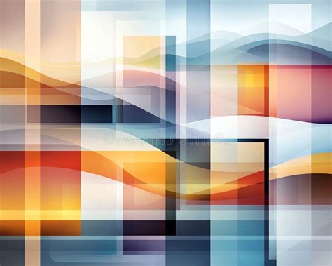 An Abstract Composition Featuring Colorful Waves And Geometric Shapes