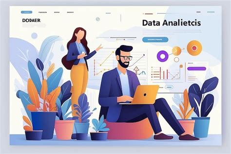 Premium Photo Data Analysis Concept With Characters Can Use For Web