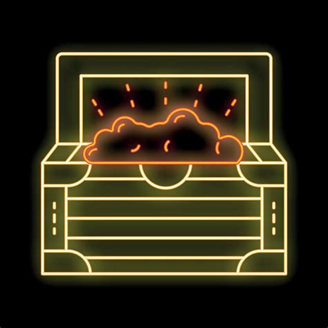 Glowing Neon Line Treasure Chest Opening Releasing Glimmering Light Beams 52590108 Vector Art At
