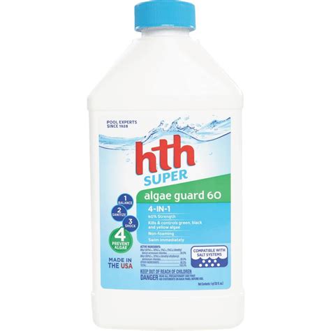 Hth Super Algae Guard 60 1 Qt Liquid Algae Control Doublehardware