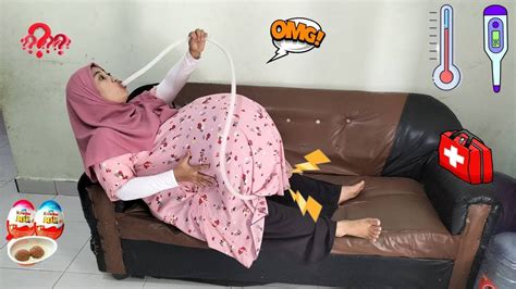 Drama Lucu 😂😍😘 Ibu Hamil Muda Melahirkan Di Tiup Pakai Selang - YouTube