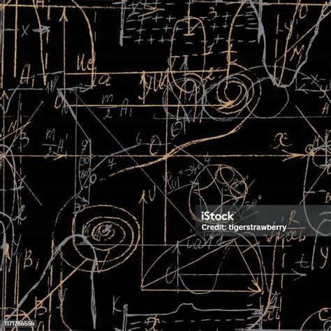 수학과 기하학의 원활한 패턴 끝없는 필기와 분필 보드에 다양한 그래프 솔루션의 그리기 수학 과목 그래픽 대학 강의 벡터 0명에 대한 스톡 벡터 아트 및 기타 이미지 Istock