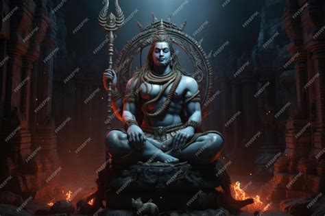 Premium Ai Image Mangal Mahadev Massive Shiva Statue In Mauritius