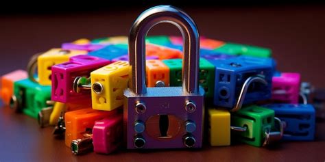 Premium Photo Cyber Security Padlock Colorful Generative Ai