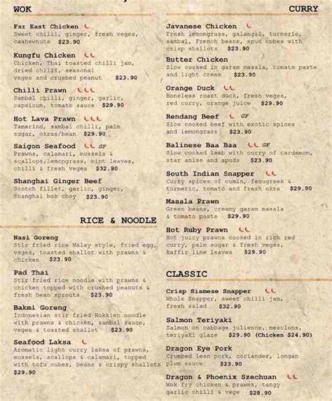 Menu At Java Room Cafe Auckland